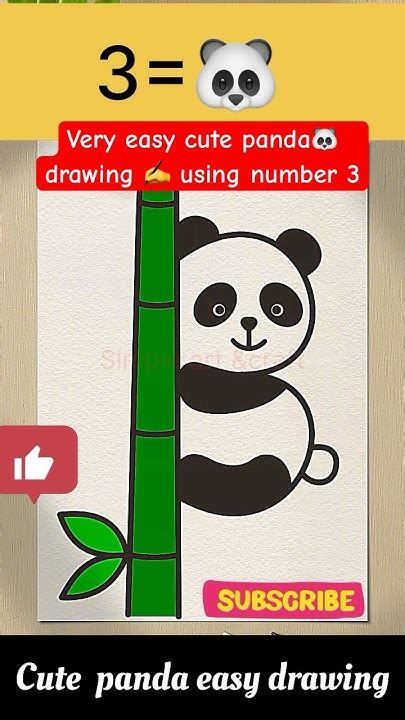 Simple Easy Cute Pandas 🐼 Drawing Drawing Shortsvideo Art Yt Shorts