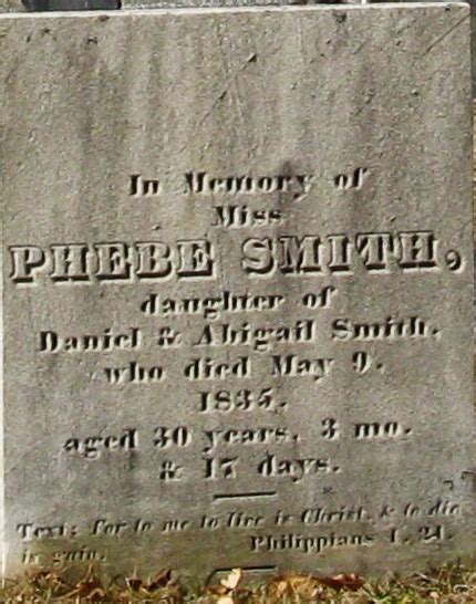 Phebe Smith 1805 1835 Find A Grave Memorial