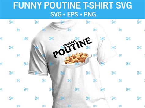 You Had Me At Poutine Funny T Shirt Svg Fries Svg Party Shirt Svg