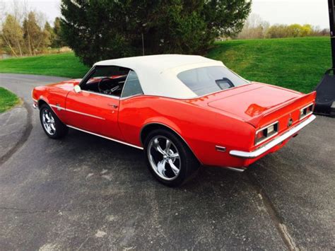 1968 Camaro Ss 350 Convertible Red With White Top Deluxe Interior