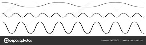 Wavy Waving Wave Lines Curvy Curved Flowing Billowy Undulate Line Stock Vector Image By