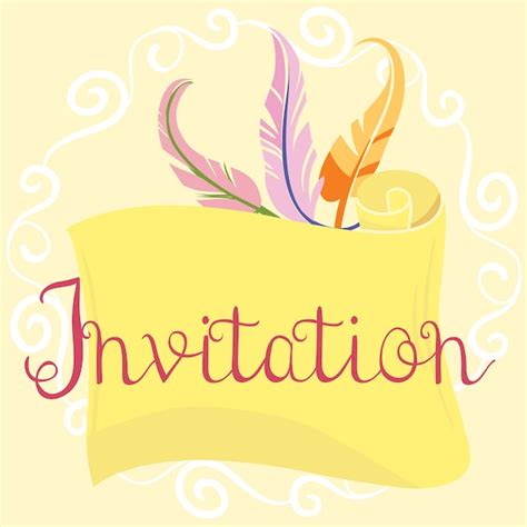 Free Vector Coloured Invitation Design