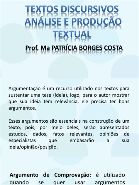 Análise E Produção Textual Pdf Argumento Cognição