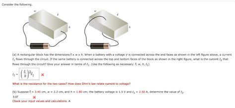 solved consider the following a a rectangular block has