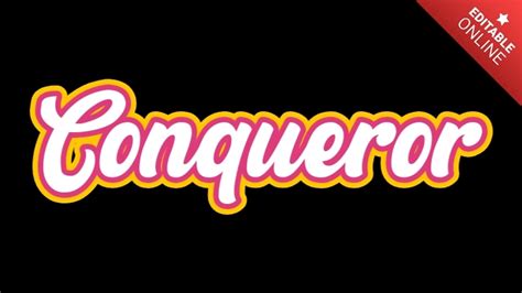 Conqueror Strokes Text Effect Generator