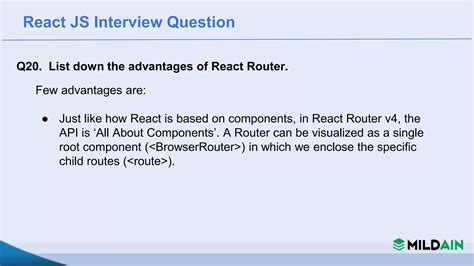 React JS Interview Question Answer PPT