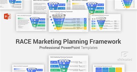Race Digital Marketing Planning Framework Powerpoint Template Slidesalad