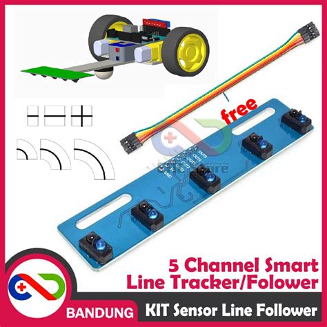 Jual Module Sensor Line Tracking 5 Sensor Optocoupler Robot Line Follower Shopee Indonesia