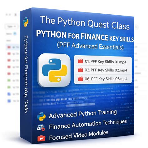 Python For Finance Key Skills Advanced Python Finance Training Pff