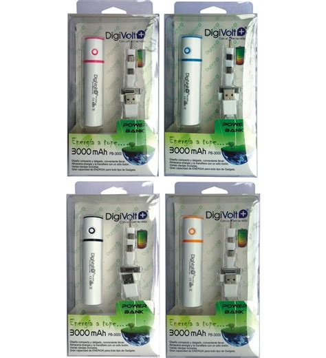 Digivolt PB-3000 power bank 3000 mah con cable 3 en 1(96) pb3000