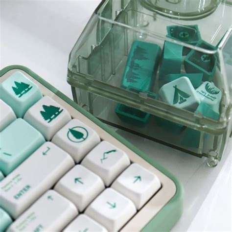 Misty Forest Mda Keycap Set Embrace Nature Kawaiikeycaps