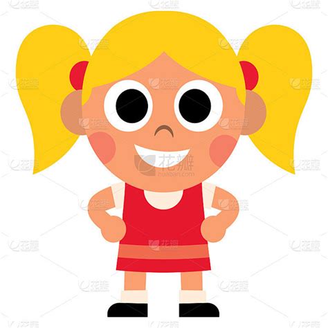卡通可爱的孩子