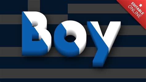 Boy Text Effect Generator