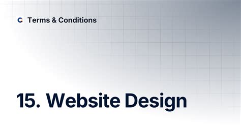 15 Website Design Terms And Conditions