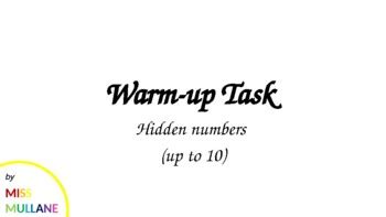 Math Warm Up Task Hidden Numbers Up To By Miss Mullane TPT