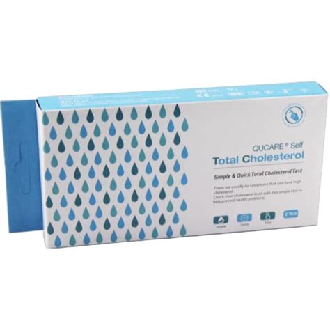 Qucare Complete Total Only Cholesterol Test 2 Tests Quick Simple And Easy To Use Clear Easy To