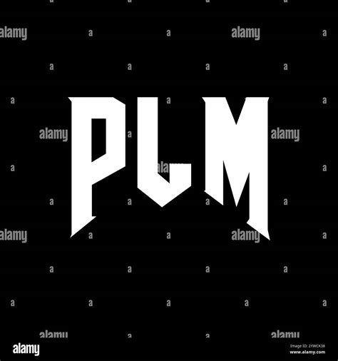 Plm Letter Logo Design For Technology Company Plm Logo Design Black