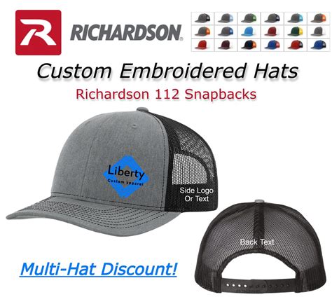 Add 3d Puff Custom Embroidered Hats Richardson 112 Trucker Caps