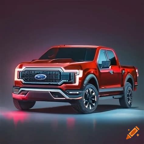 2026 Ford F 150 Lightning Redesign At Car Show On Craiyon