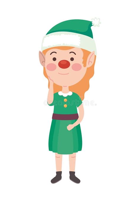Cute Female Elf Stock Vector Illustration Of Christmas 283933007