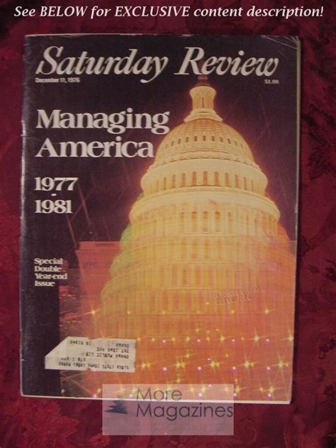Saturday Review December 11 1976 Managing America Barry Blechman Stanley Karnow Magazines