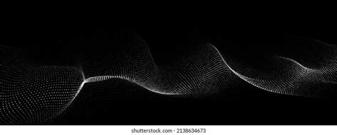 Digital Dynamic Wave Particles Vector Abstract Stock Vector Royalty
