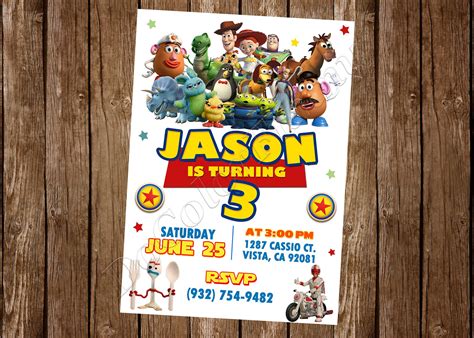 Invitación De Toy Story Invitación De Toy Story 4 Cumpleaños Etsy México