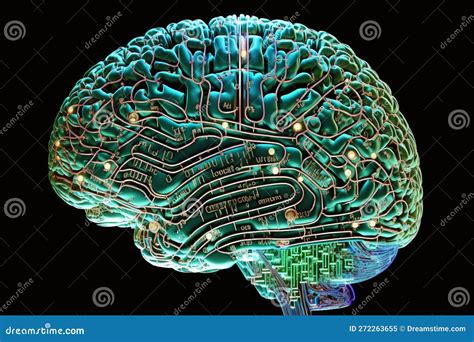 Brain Implanted With Artificial Inteligence Microchips Ai Brain Human