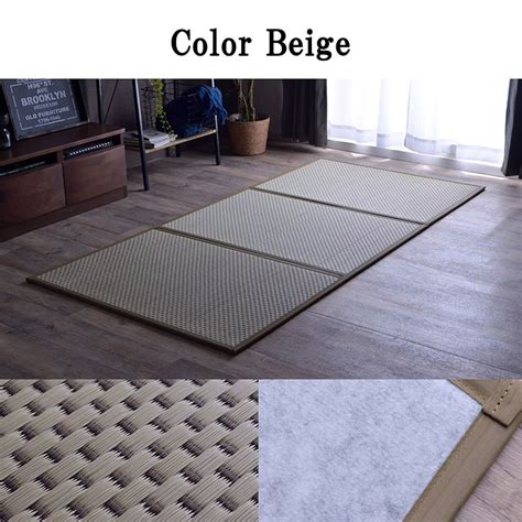 Tatami Rush Folding Mattress Beige Made In Japan Non Slip Sheet