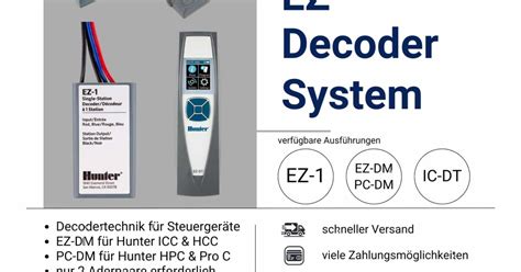 Hunter Ez Decoder System Für Hpc Hcc Icc2 Und Pro C Steuergeräte