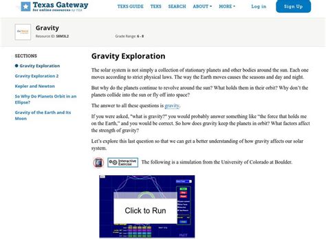 texas gateway gravity understanding unit plan for 9th 10th grade