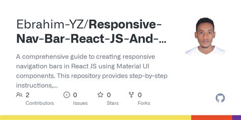 GitHub Ebrahim YZ Responsive Nav Bar React JS And Material UI A Comprehensive Guide To
