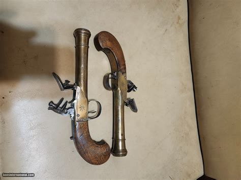 Pair Of Brass Blunderbuss Pistols