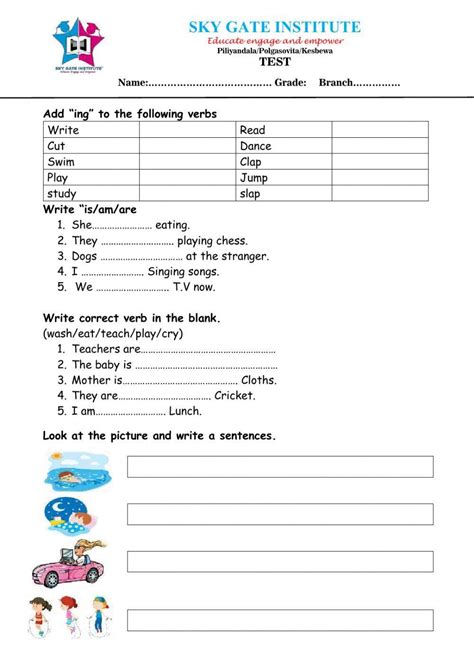 Present Participle Interactive Worksheet Worksheets Library