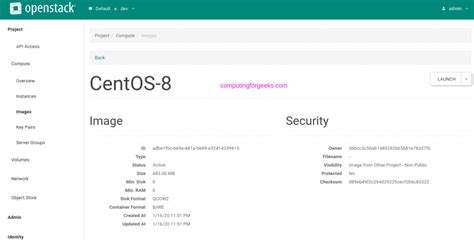 Creating CentOS Stream 9 Or 8 VM Instance On OpenStack ComputingForGeeks