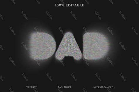 Dad Font Style Text Effect Photoshop Premium Psd File