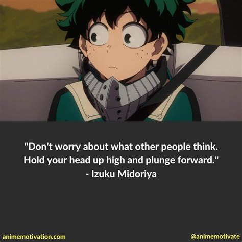 Izuku Midoriya My Hero Academia Meaningful Anime Quotes Anime