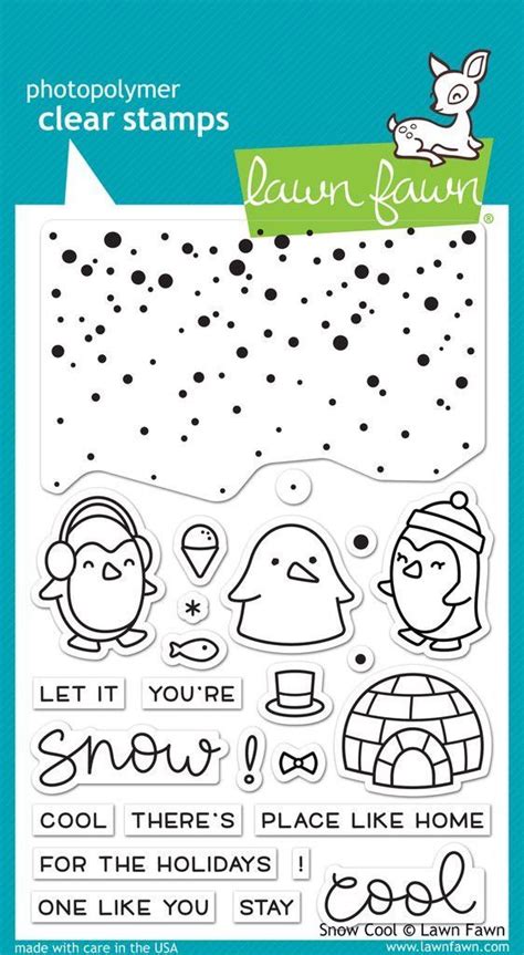 Lawn Fawn Snow Cool Clear Stamp Set Pre Order Lawn Fawn Clear