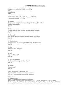 Stop Bang Questionnaire Federal Aviation Administration Stop Bang