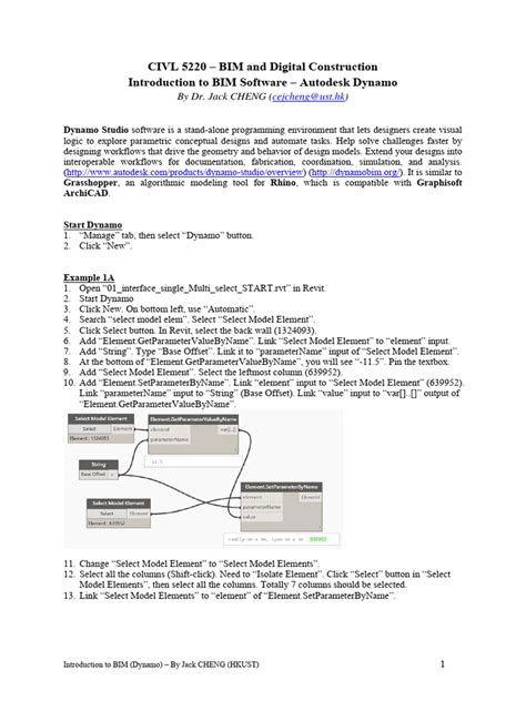 Ch2dynamo Pdf Autodesk Revit Computing