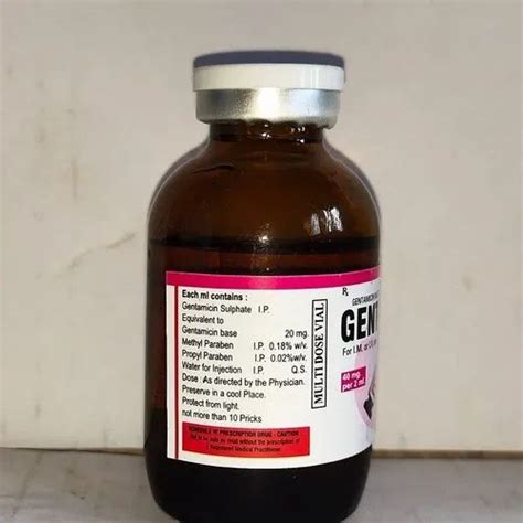 Gentamicine Injection Ip 40mg 2ml At Best Price In Ongole Id 25688494288