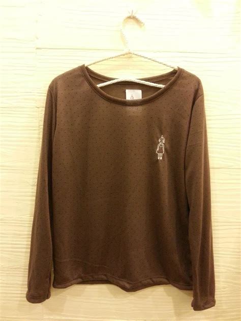 Lst06 Long Sleeve Top Brown Black Dots Fash Biz Flickr