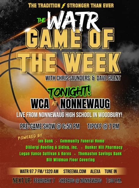 Watr Radio 1320 Am 🏀tonight On Watr Waterbury Career Academy Heads