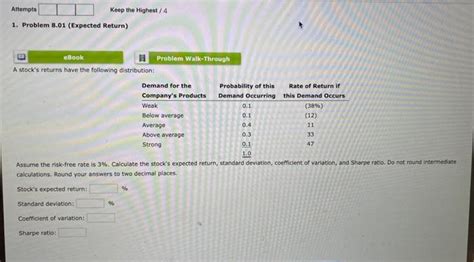 Solved Assume The Risk Free Rate Is 3 Calculate The