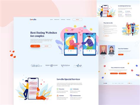 Lovello Dating App Landing Exploration Behance