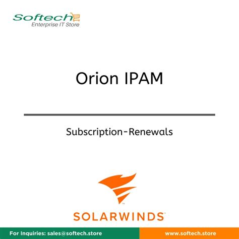 Solarwinds Ip Address Manager Renewal Ddi Solution Softech Store