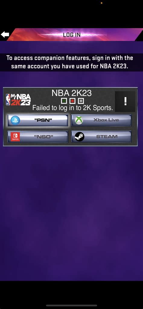 Still Cant Log In To Mynba 2k23 With Psn Account R Nba2k