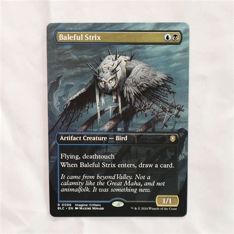 Baleful Strix 86 Blc Hologram Proxy Mtg Cards