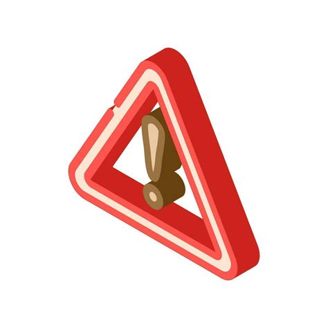 Exclamation Mark Alert Isometric Icon Vector Illustration 26825600 Vector Art At Vecteezy