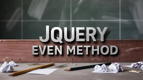 Jquery Even Method Codetofun